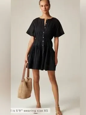 J. Crew | Dresses | J Crew Pintuck Mini Shirt Dress In Cotton Voile ...